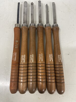 Vintage Craftsman 6 pc USA Lathe Wood Turning Chisel Set *Free Shipping ...