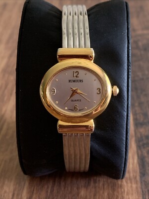 Rumours Women's Quartz Watch Cuff Band Two Tone- New Battery | eBay