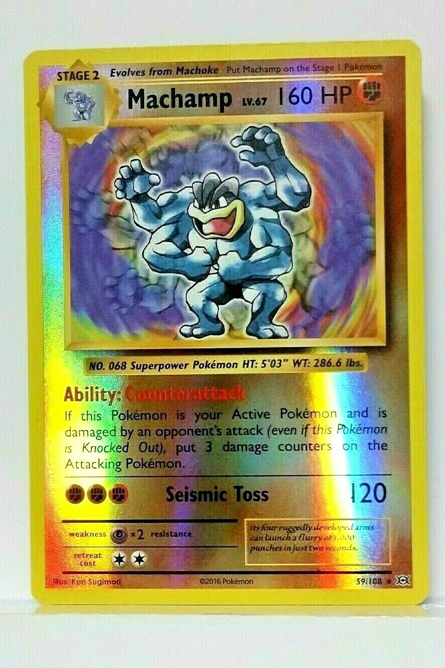 Machamp 59/108 Reverse Holo Foil Pokemon XY Evolutions Mint | eBay