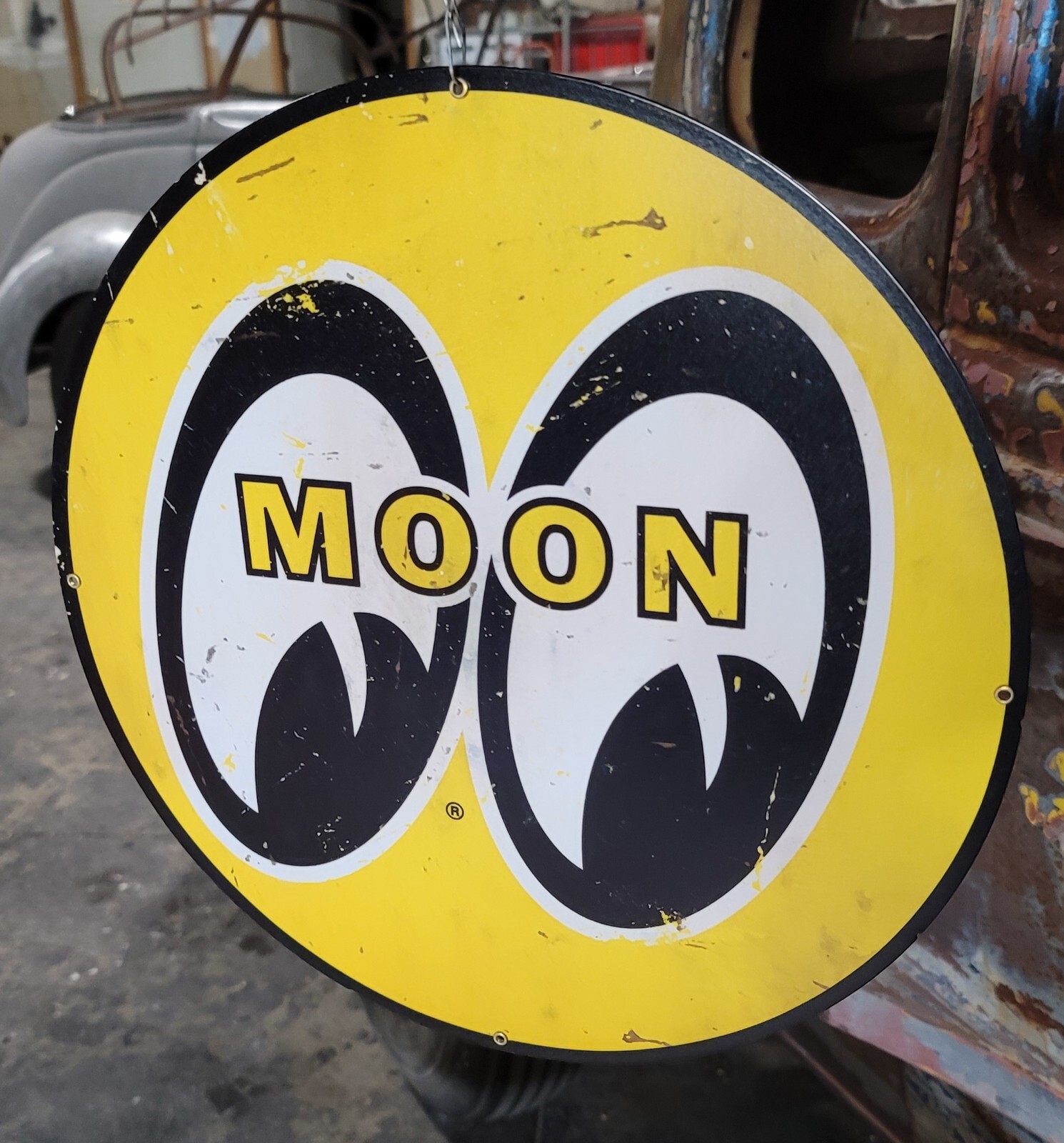 Mooneyes Metal Sign Hot Rod Drag Racing Moon Custom NHRA SCTA Vtg Style ...