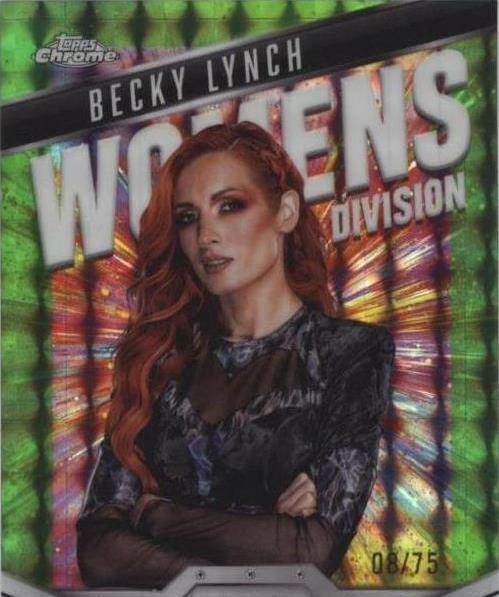 2025 Topps Chrome WWE - Women's Division Becky Lynch #WD-BEC Neon Green ...