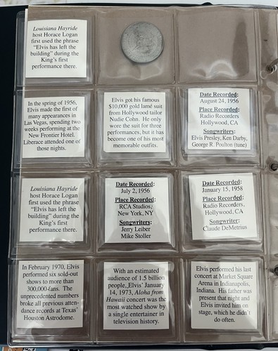 THE ELVIS PRESLEY COIN COLLECTION/HISTORY TIMELINE/FILM CAREER- 11 ...