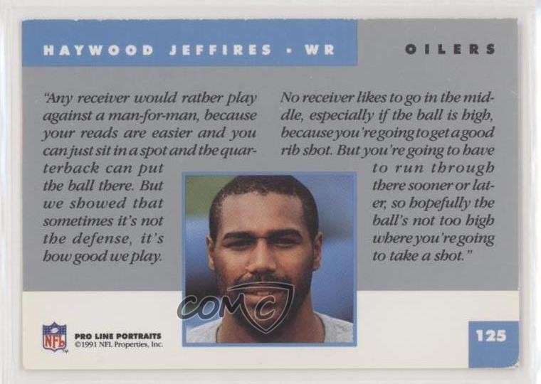 1991 Pro Line Portraits Haywood Jeffires #125 | eBay