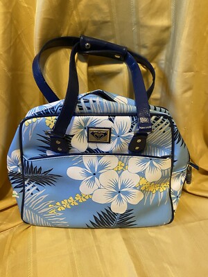 Vintage Y2K Roxy Quicksilver Blue Hibiscus Weekender Bag | eBay