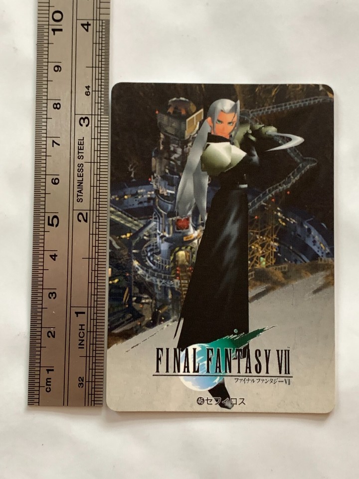 Sephiroth FINAL FANTASY VII FF7 SQUARE japanese 1997 card Japan Bandai ...