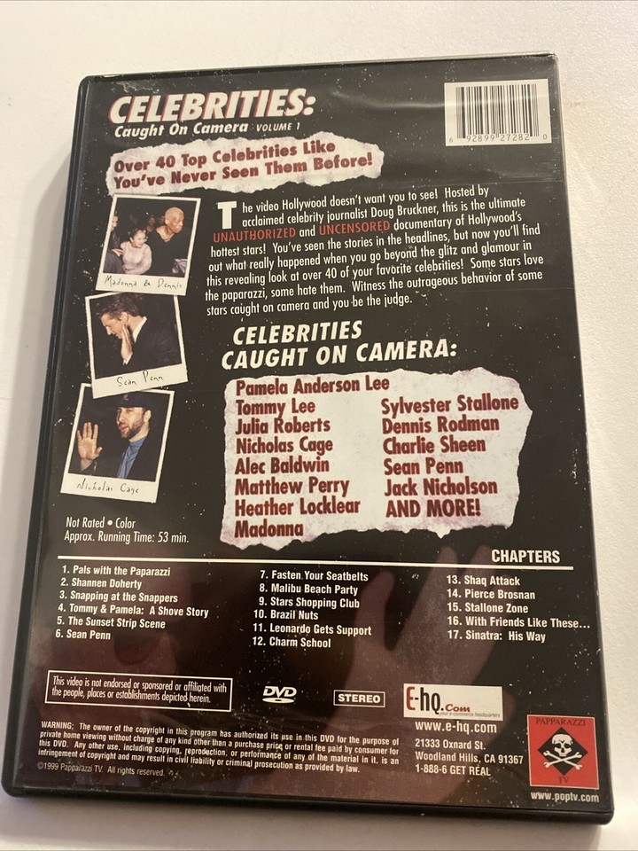 Celebrities: Caught on Camera (DVD, 1999) Very Rare 692899272820| eBay