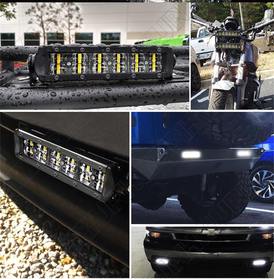 DC12V 7.2" LED Car SUV Truck Work Light Combo Spot Flood 80W 8000LM 6D ...