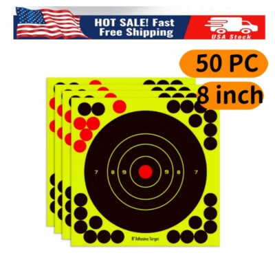 50 Pack 8" Shooting Targets Splatter Paper-Shots Burst Gun Shoot Rifle ...