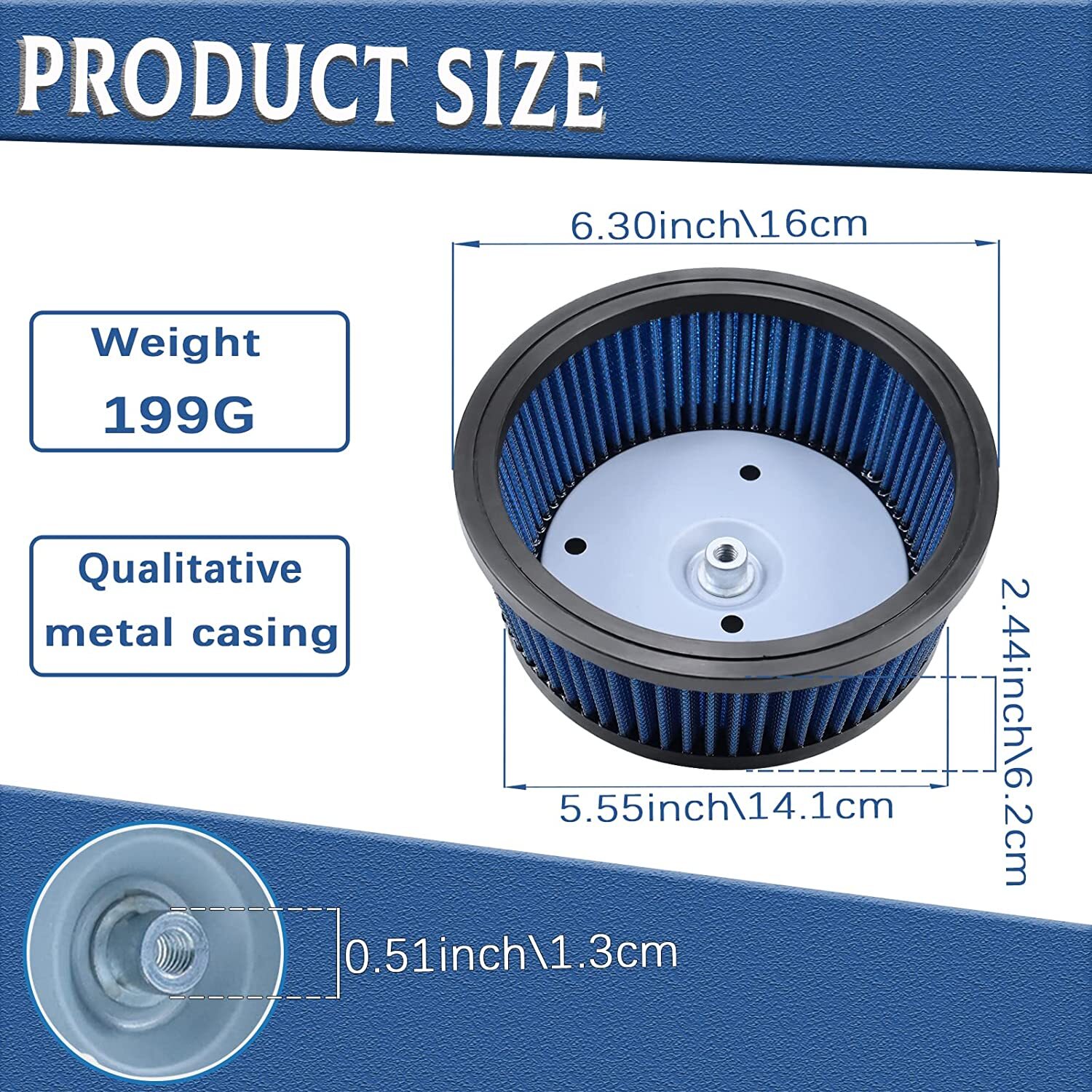 HD-0800 Air Filter for Harley 29442-99A 29442-99B 29442-99C 29442-99D ...