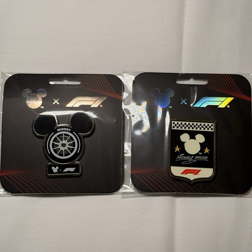 Disney F1 Las Vegas Grand Prix Mickey Mouse Tire and Crest Pin Set ...