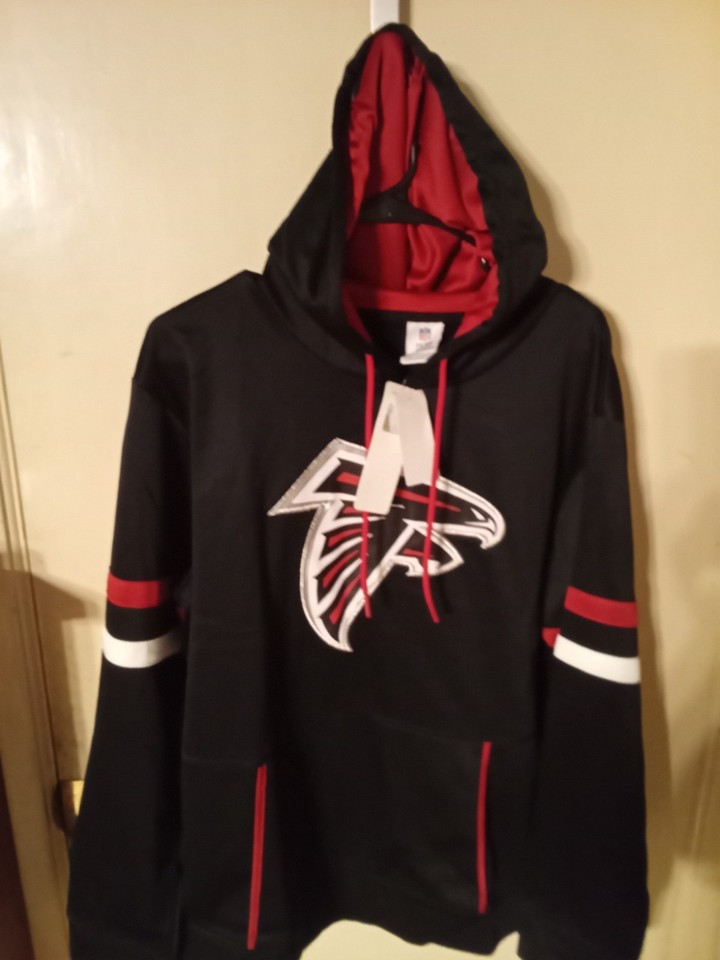 Atlanta Falcons NFL Team Apparel Pullover Black Hoodie Sweatshirt Men ...