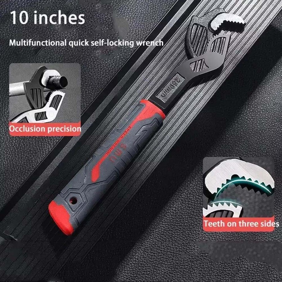 Adjustable Wrench Multifunctional Self-Locking Pipe Wrench Tool Hand ...