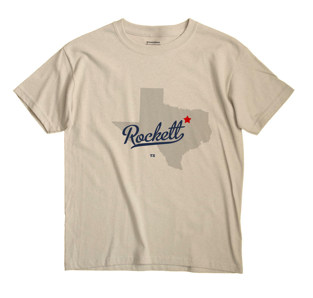 Rockett Texas TX T-Shirt MAP | eBay