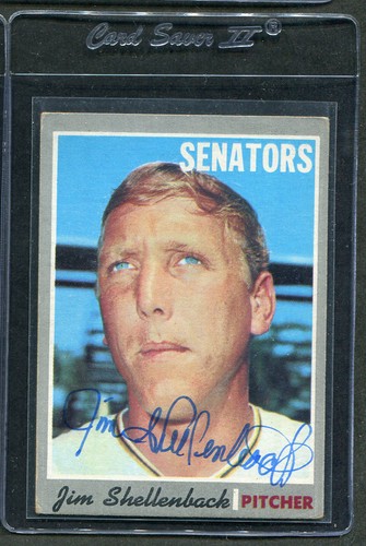 1970 Topps Jim Shellenback #389 Signed Autograph Auto Senators | eBay