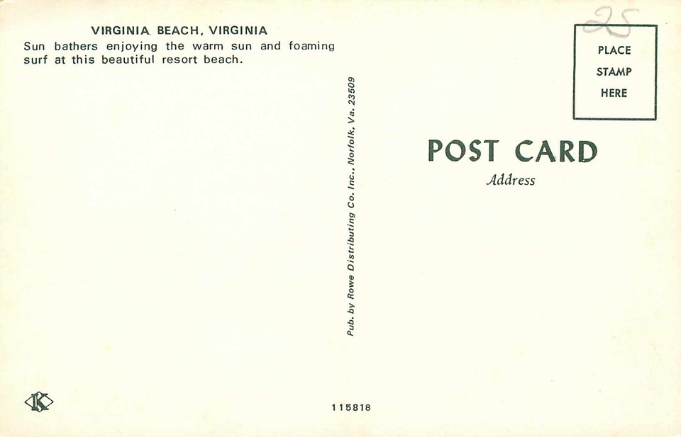 Postcard Virginia Beach Colorful Umbrellas Unused | eBay