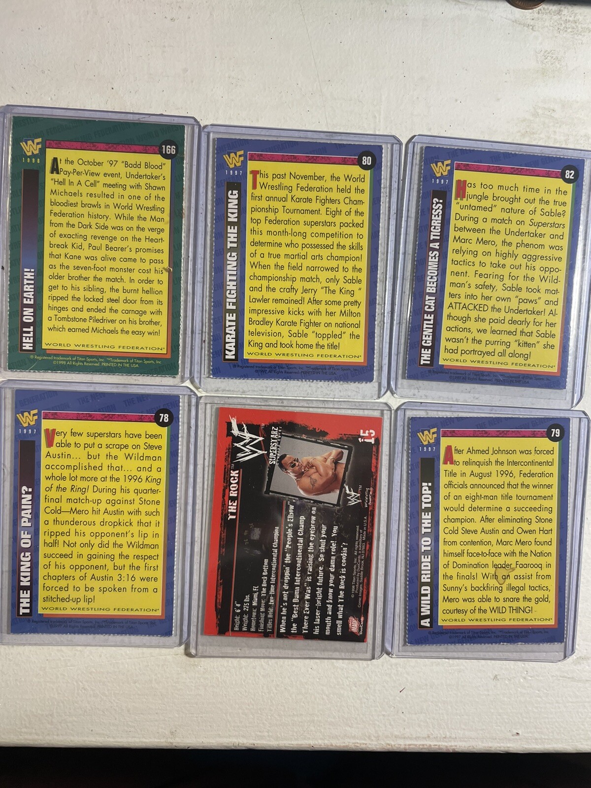 WWF/WWE Greats Stars Cards Undertaker Sable Stone Cold Steve Austin ...