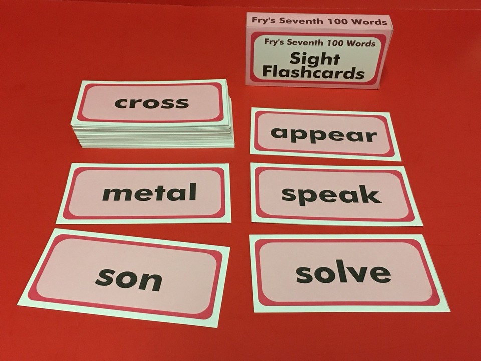 Fry's Seventh Hundred Words - Reading - Fry Sight Word Flash Cards ...