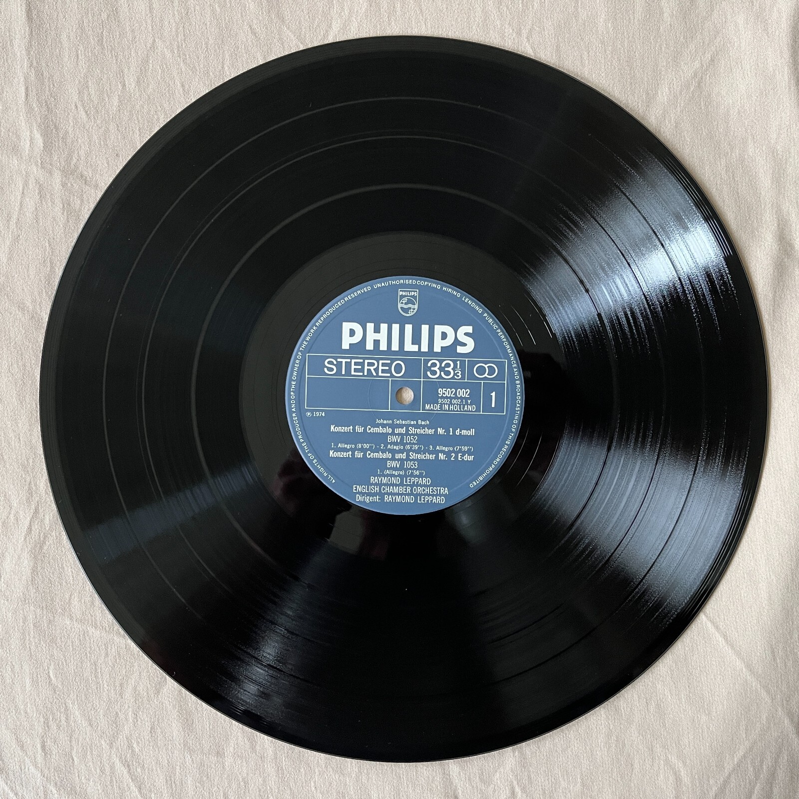 BACH 3 Concerti Per Cembalo, BWV 1052, 1053, 1055 1974 Philips 9502 002 ...