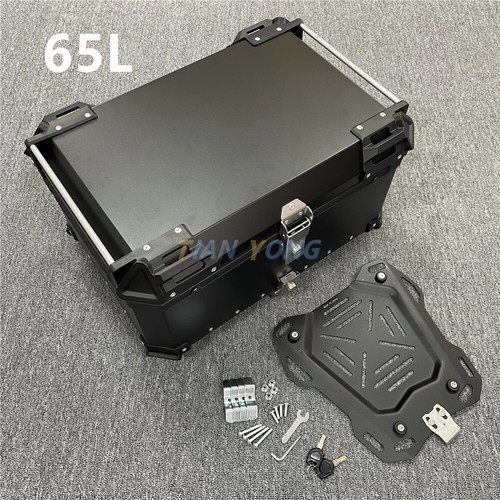 65L Aluminum Trunk Motorcycle Top Case Waterproof Storage Tour Tail Box ...