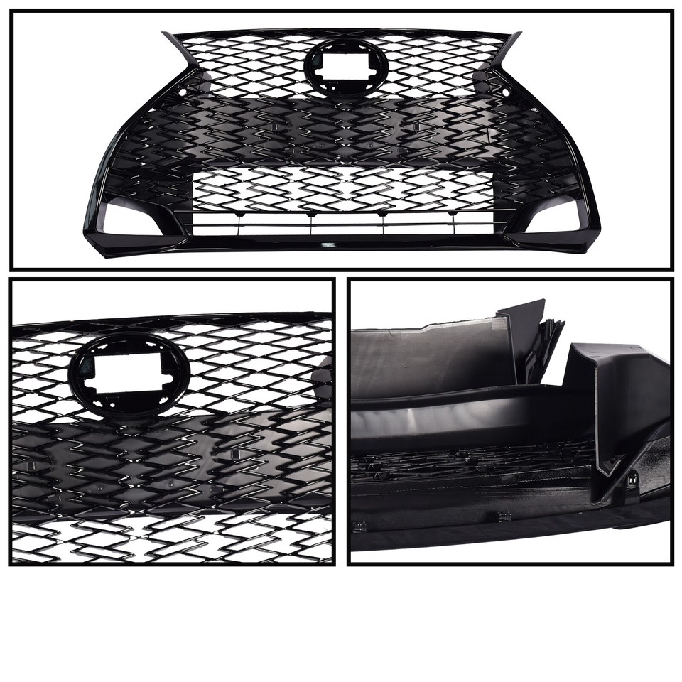 For 2021-2024 Lexus IS300 IS350 F-sport Front Grille Gloss Black W/O ...