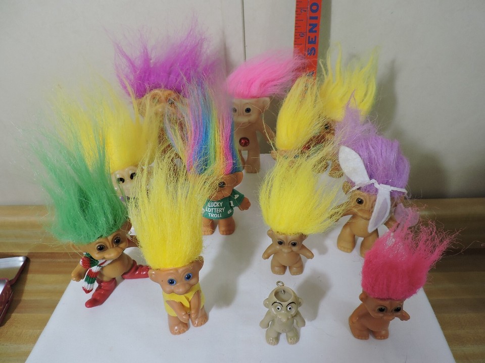 Vintage Lot Of Trolls Dolls Figures 12 Trolls | eBay