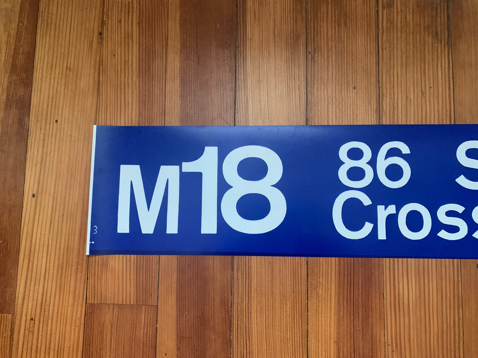 NY NYC BUS ROLL SIGN 1974 GM M18 86 STREET CROSSTOWN EAST CENTRAL PARK ...