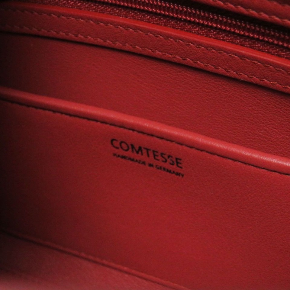 COMTESSE Ladies Handbag Unused German Made 7599 Leather Horsehair Red ...