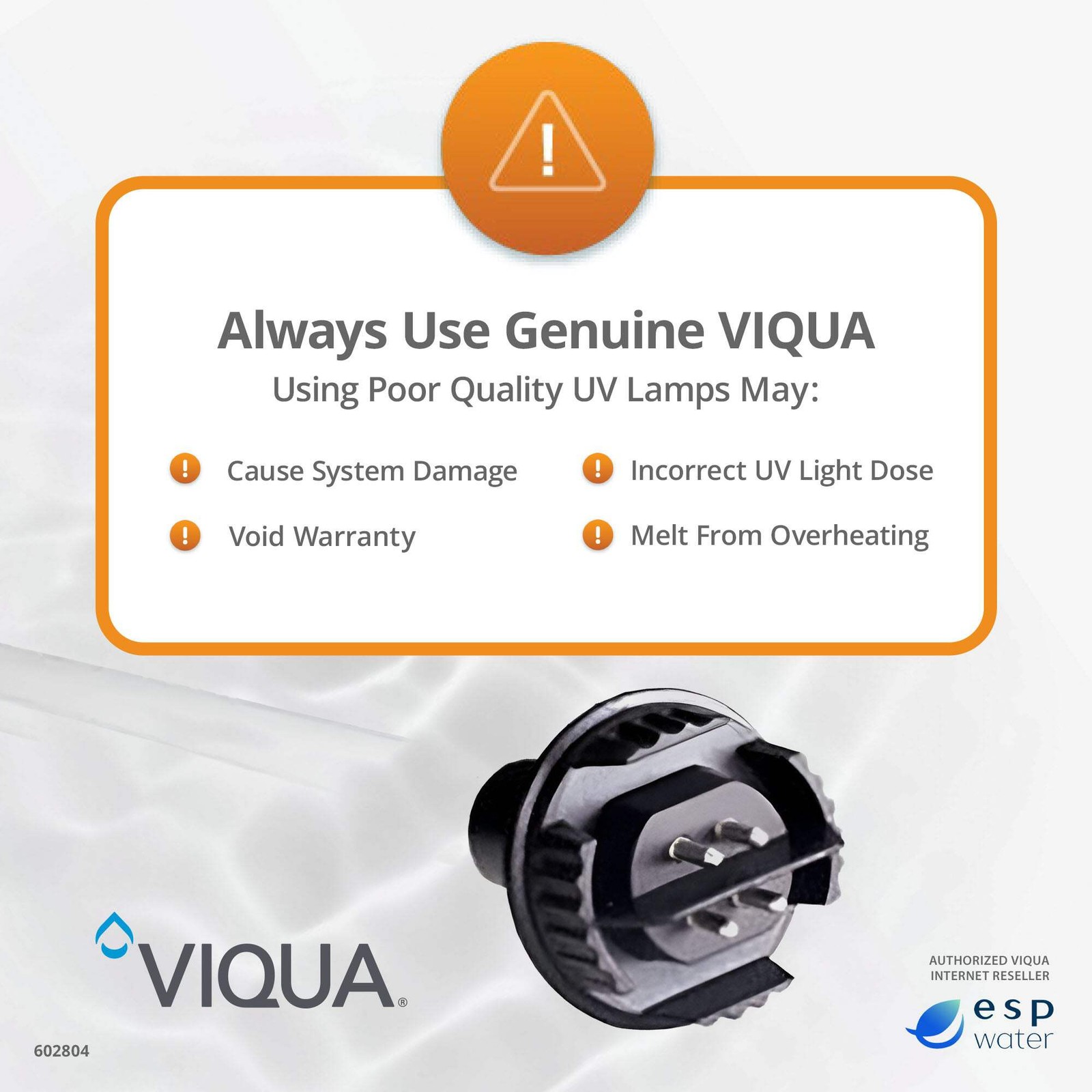 Viqua 602806 UV Lamp for E4, E4+, E4-V, E, E+, PRO7, IHS-E4 | eBay