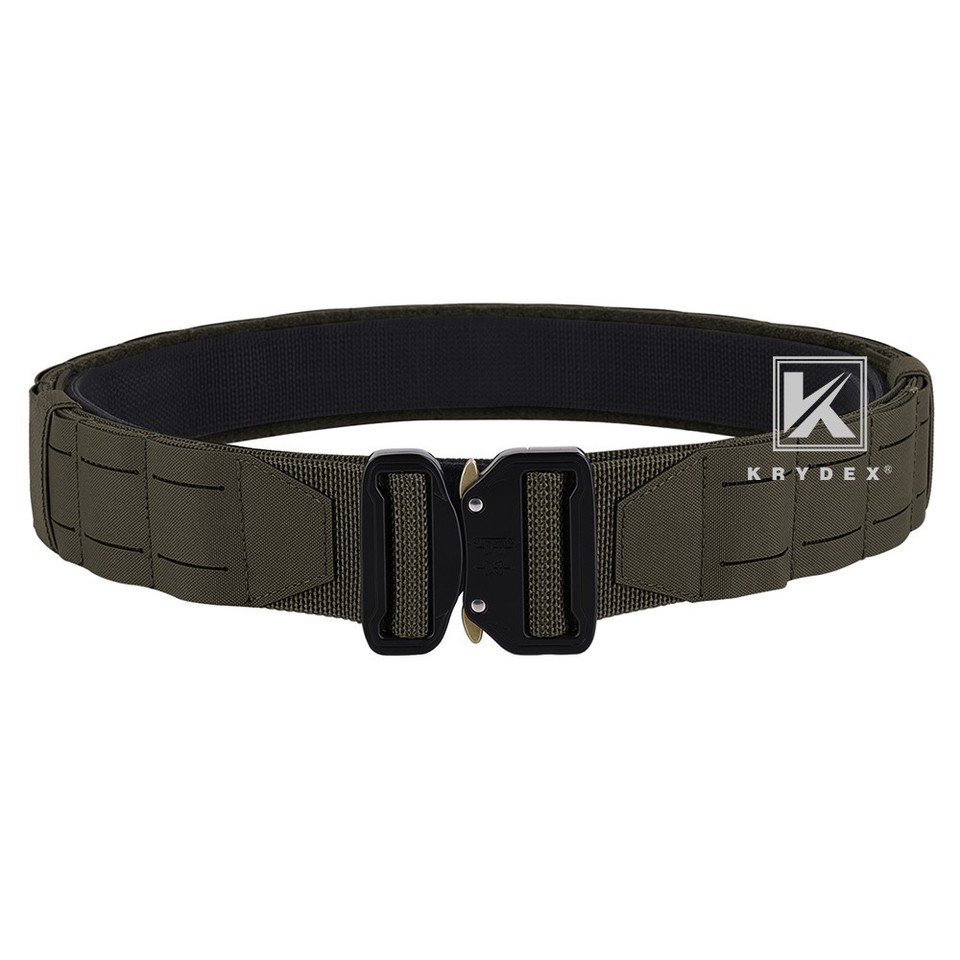 KRYDEX Tactical 2 in Battle Belt Laser Cut MOLLE Inner Belt Padded Anti ...