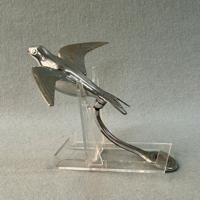 Vintage Art Deco Period Chrome Flying Bird Car Mascot By Flying Mascots ...