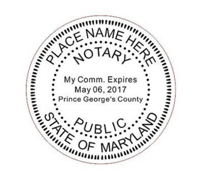 State of Maryland | Custom Round Self-Inkin Notary Public Stamp Ideal ...