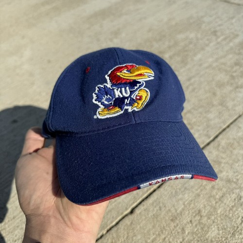 Vintage KU Jayhawks Cap Hat Adjustable One Size Fits All Kansas ...