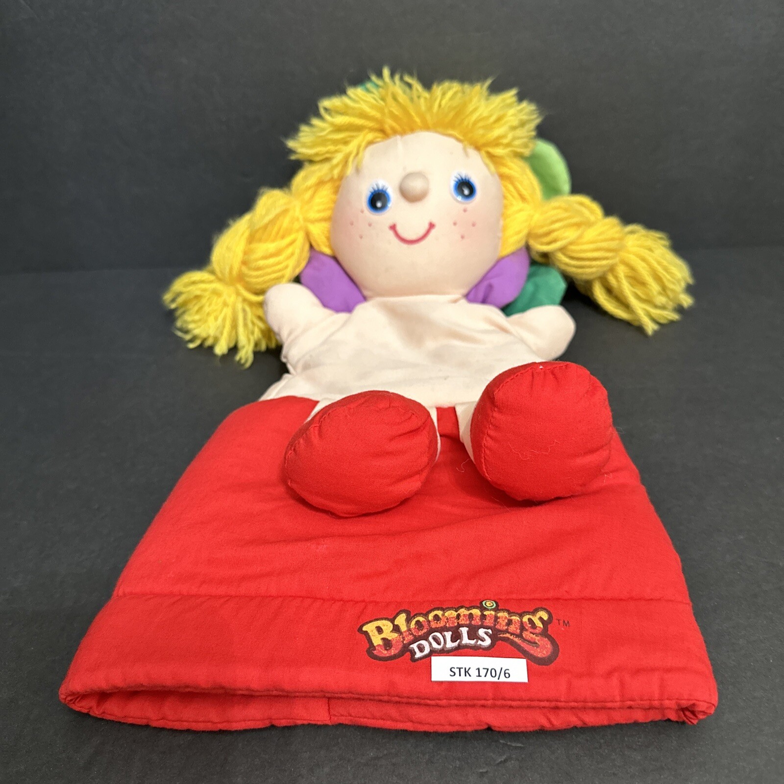 "BLOOMING DOLLS - RED POT" VINTAGE PLUSH TOY FLOWER PUPPET - 1987 - CAP ...