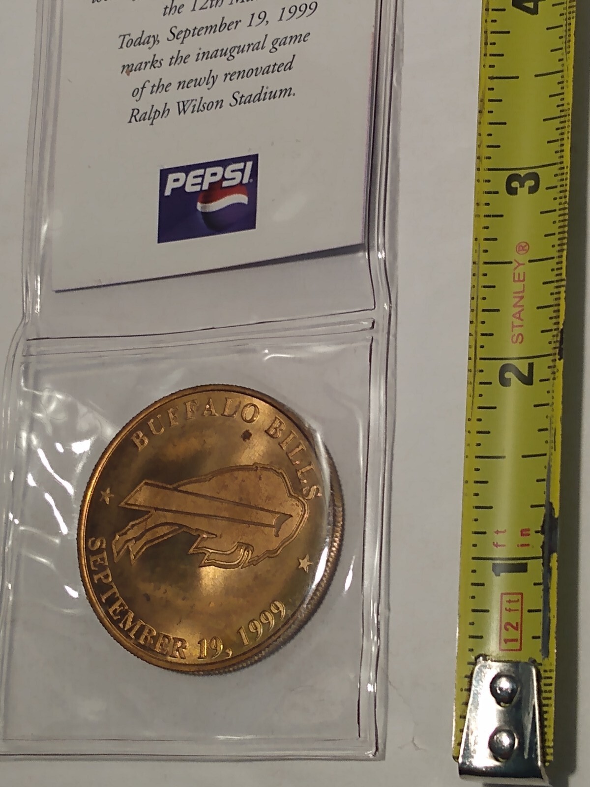 1999 BUFFALO BILLS RALPH WILSON STADIUM INAUGURAL SEASON COIN Pepsi | eBay