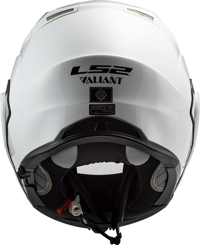 Open Box LS2 Adult Solid Valiant Modular Motorcycle Helmet Gloss White ...