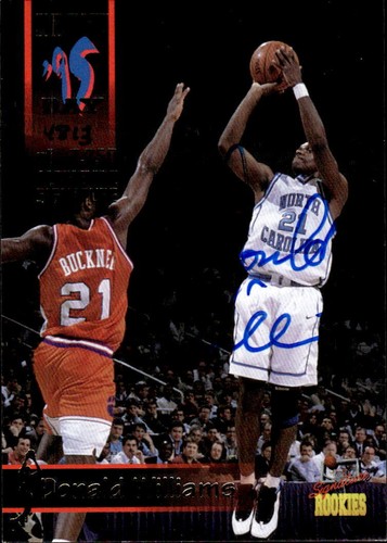 1995 SIGNATURE ROOKIES DRAFT DAY DONALD WILLIAMS 35 AUTOGRAPH RC /7750 ...