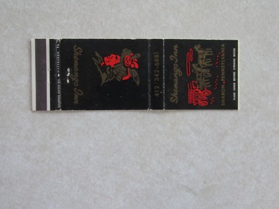 L306 vintage Matchbook Cover PA Pennsylvania Shenango Inn Sharon | eBay