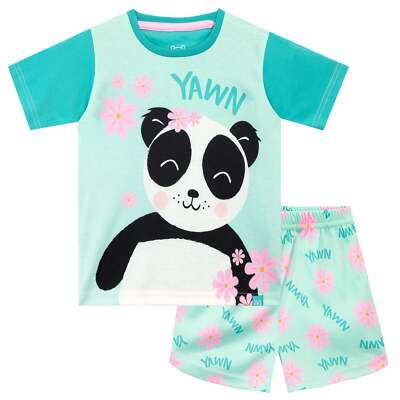 Happy Panda Pyjamas Kids Girls 5 6 7 8 9 10 11 12 13 Years PJs Floral ...