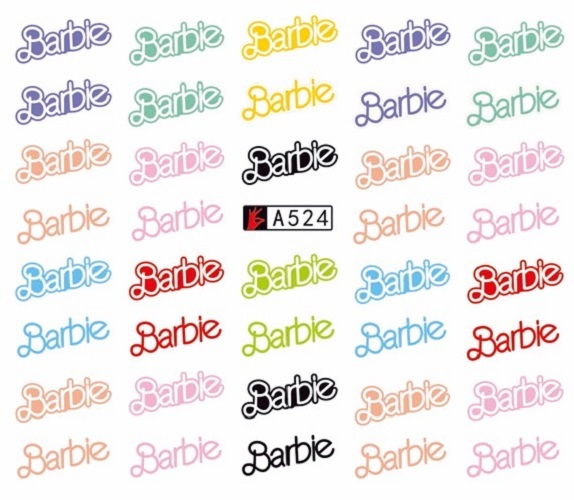 Nail Art Water Decals Stickers Transfers Barbie Doll Bows Hearts Neon ...