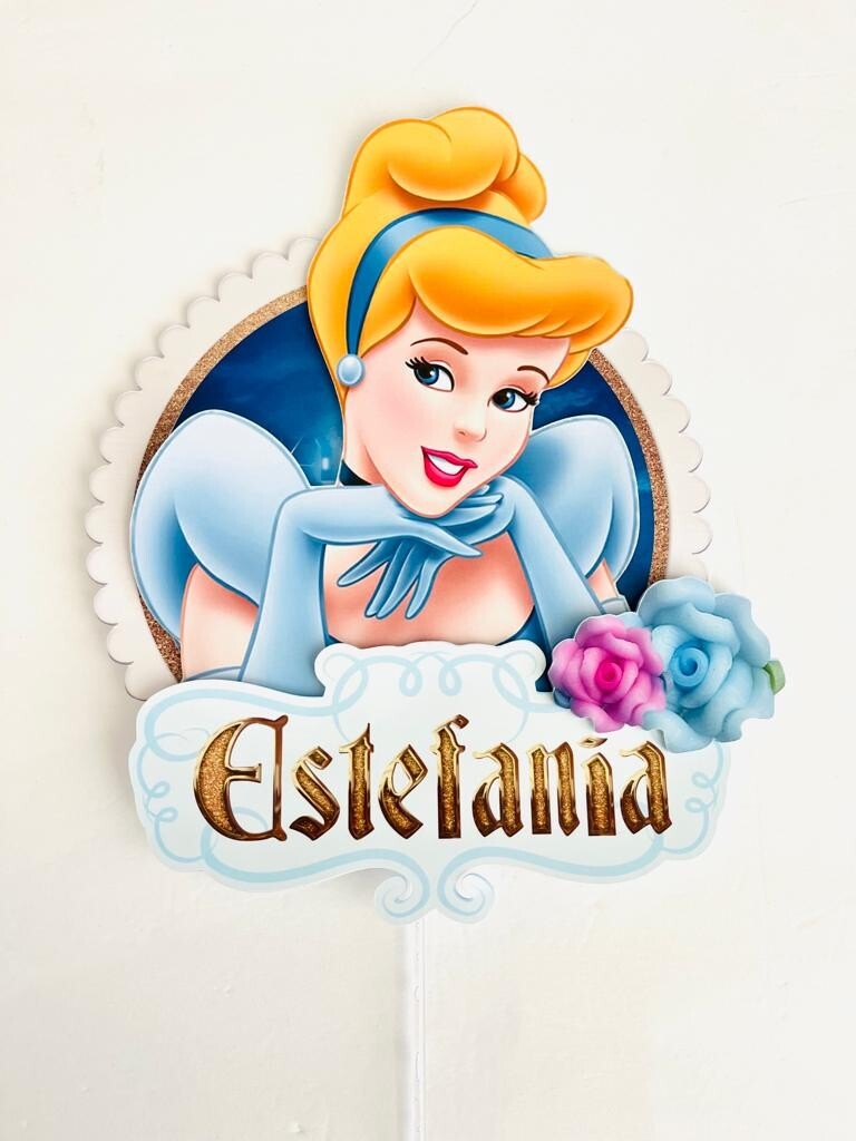 Personalized Cinderella Themed Cake Topper | eBay
