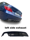 BMW E60 E61 Rear Bumper Diffuser Lip Splitter Spoiler 1 exhaust LEFT ...