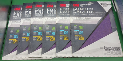 3M SANDBLASTER PRO LONG LASTING SANDING SHEETS - MULTI PACK (LOT OF 6 ...
