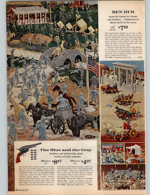 1962 PAPER AD Ben Hur Play Toy Set 132 Pc Civil War Blue & Grey ...