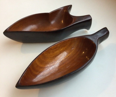 Lot of (2) Fritz Mevs Factory Hand Made in Haiti MCM Solid Mahogany ...