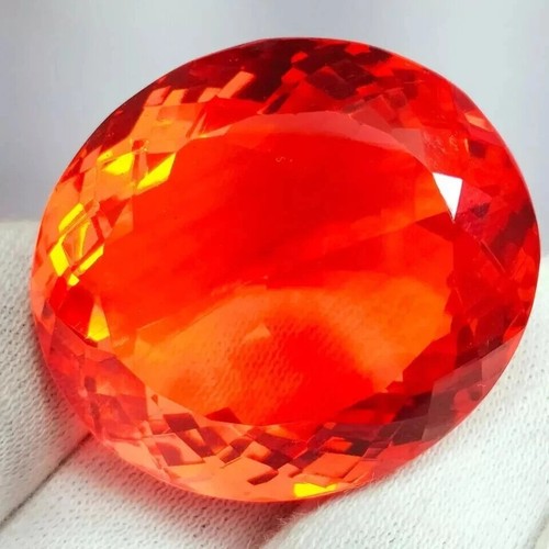 Natural Mexican Fire Opal Red Orange 129-130 Ct Oval Cut Gemstone ...