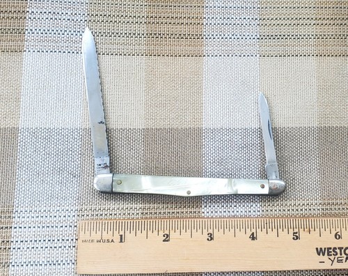 Schrade Walden Rare Wonda-Edge Serrated Pocket Knife Double blade, Used ...