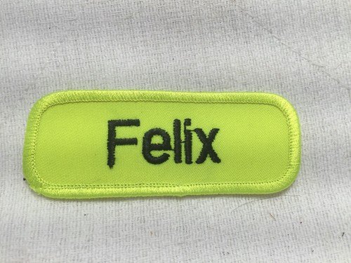 FELIX USED EMBROIDERED VINTAGE SEW ON NAME PATCH TAGS ASSORTED COLORS ...