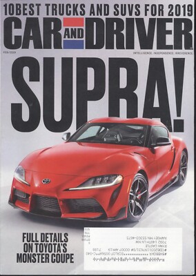 2018 Car & Driver Magazine: Toyota Supra/Audi A7 vs Mercedes-Benz ...