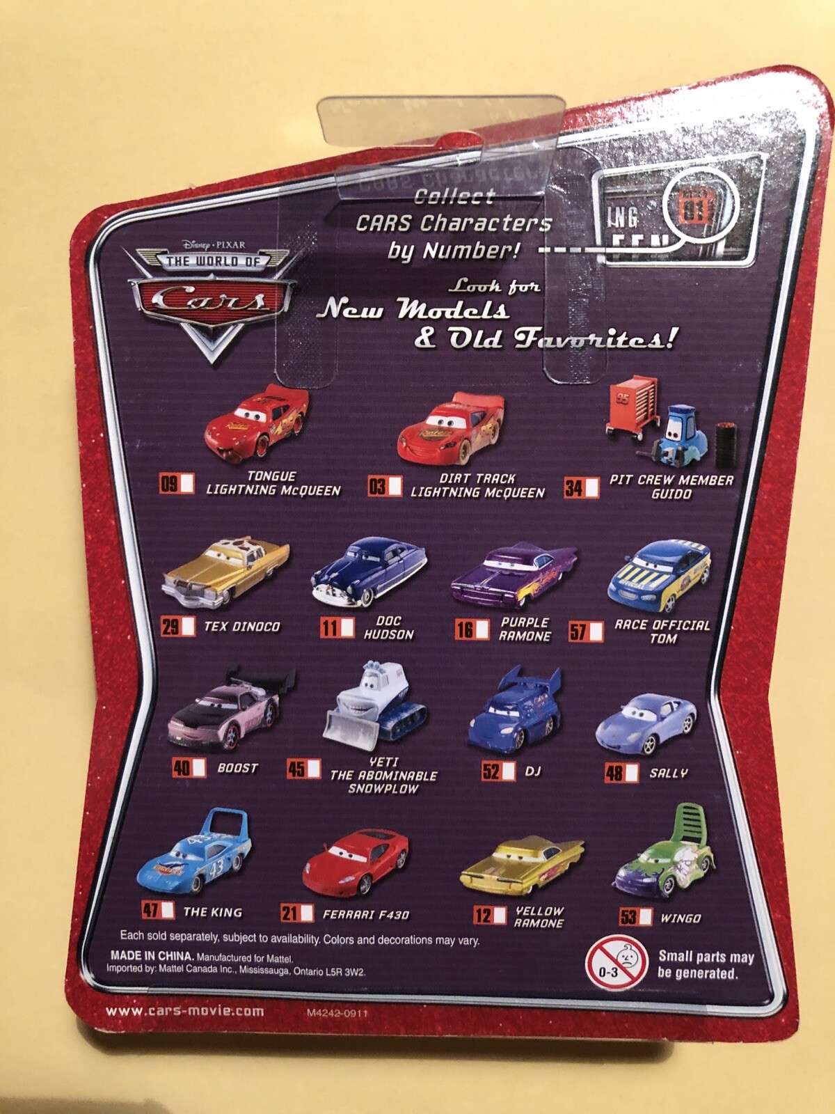 Race Car Offical Tom - Disney Pixar Cars 1 (2007) - World of Cars ...