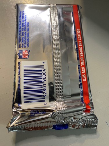 1991 Pro Set Super Bowl XXV Special Collector Series Sealed 8 Card Pack ...